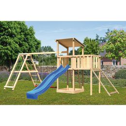Karibu Spielturm 'Anna' naturbelassene nordische Fichte 107 x 270 x 107 cm