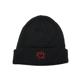Mister Tee M&uuml;tze 'Glowing Heart' Herren Gr&ouml;&szlig;e 55/60 rot / schwarz