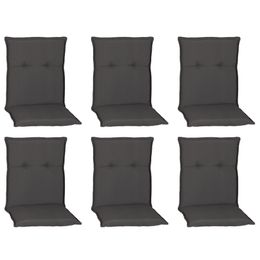 Beo Niedriglehner-Auflagenset 'Trier' anthrazit 46 x 98 x 8 cm 6 St&uuml;ck