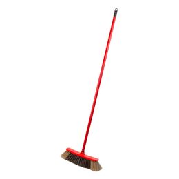 B&Uuml;MAG B&Uuml;MAG eG Zimmerbesen mit Metallstiel Naturhaar 120 cm rot
