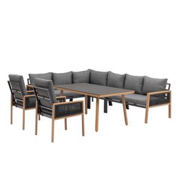 Mandalika Loungem&ouml;belset 'Aria' Aluminium anthrazit 6-teilig