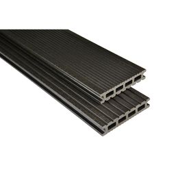 Kovalex Terrassendielen 'Exklusiv' anthrazit matt 2500 x 145 x 26 mm