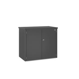 BioHort M&uuml;lltonnenbox 'Alex Duo' dunkelgrau-metallic 147 x 129 x 88 cm