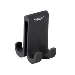 Wenko Doppel-Duschhaken 'Verna Duo' schwarz Silikon 5 x 9,5 x 7 cm