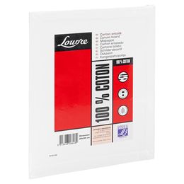 Malpappe 'Louvre' Karton baumwollbespannt wei&szlig; 24 x 30 cm