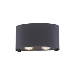 Just Light LED-Au&szlig;enwandleuchte 'Carlo' 4,5 W 410 lm IP 54 3,7 x 8 cm