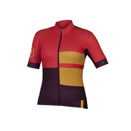 ENDURA Funktionsshirt Damen Gr&ouml;&szlig;e XL safran / dunkellila / rot