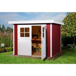 Weka Blockbohlenhaus 'Vinea Color plus' Gr&ouml;&szlig;e 1, schwedenrot