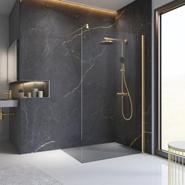 Schulte Walk-In-Duschwand 'Alexa Style 2.0' Goldoptik 200 x 100 cm