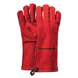 FEUERMEISTER Grillhandschuhe 'From Hell!' Leder rot Gr&ouml;&szlig;e 10