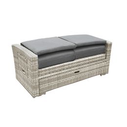 Bellavista Multifunktionsliege 'Begur' grau/anthrazit 148 x 93 x 65 cm
