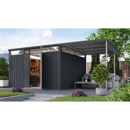 Karibu Metallger&auml;tehaus-Set 'Polaris 3,5' anthrazit 560 x 220 x 343 cm