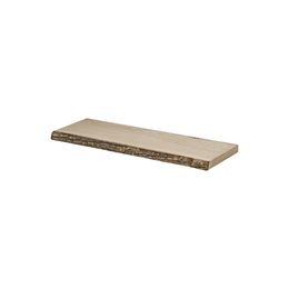 Dolle Wandregal 'Lite' Eiche massiv, mit Rinde 600 x 200 x 25 mm