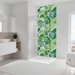 Schulte Duschr&uuml;ckwand 'DecoDesign' Foto Palmenbl&auml;tter 100 x 255 cm
