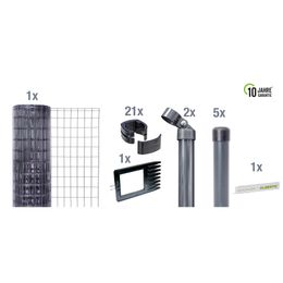 Alberts Set Fix-Clip Pro anthrazit &Oslash; 2,2 mm 153 x 1000 cm