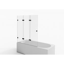 Aurlane Badewannenfaltwand 3-teilig 120 x 140 cm