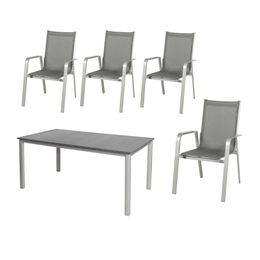Acamp Gartenm&ouml;belset 'Urban' f&uuml;r 4 Personen Aluminium