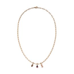 s.Oliver Kette Damen Gr&ouml;&szlig;e One Size brokat / goldgelb / rosegold / pitaya
