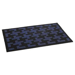 toom Sauberlaufmatte Hahnentritt 70 x 50 cm blau