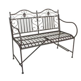 Garden Pleasure Gartenbank 'Mangan' 2-Sitzer Stahl braun 106 x 91 x 57 cm