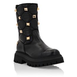 Philipp Plein Stiefel M&auml;dchen Gr&ouml;&szlig;e 26 gold / schwarz