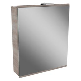 Fackelmann LED-Spiegelschrank 'Lima' braun 60 x 71,2 x 15,3 cm