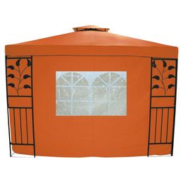 Seitenteile mit Fenster f&uuml;r Pavillon 'Livorno' terrakotta 2er-Set