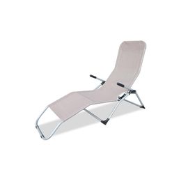 toom Liegestuhl klappbar taupe 60 x 98 x 142 cm