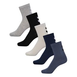 Hummel Socken M&auml;dchen Gr&ouml;&szlig;e 29/32 blau / marine / graumeliert / schwarz / wei&szlig;