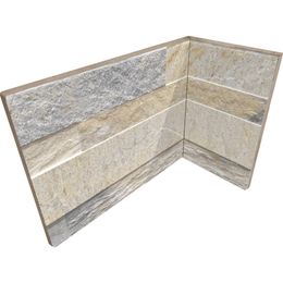 Innenecke 'Cubics' Feinsteinzeug beige 10 x 20 cm