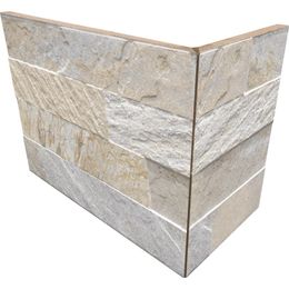 Au&szlig;enecke 'Cubics' Feinsteinzeug beige 10 x 20 cm