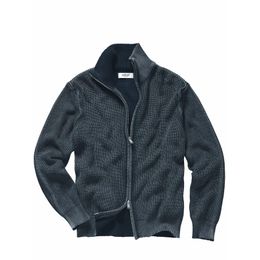 Replay Herren Used-Look-Cardigan Blau 100 % Baumwolle