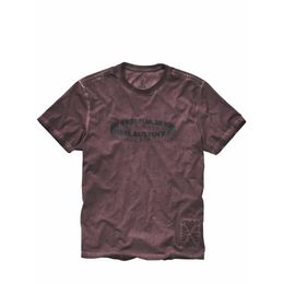 Herrlicher Herren T-Shirt Base Lila 100 % Baumwolle