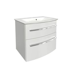 Fackelmann Waschbecken mit Unterschrank 'B.Style' wei&szlig; gl&auml;nzend 63,2 x 54,3 x 46 cm