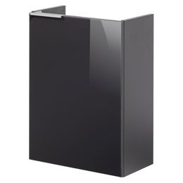 Fackelmann Waschbeckenunterschrank 'SBC' anthrazit gl&auml;nzend 44 x 60 x 24,4 cm rechts