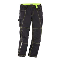 Workwear Herren-Arbeitshose schwarz/limettenfarben Gr. 48