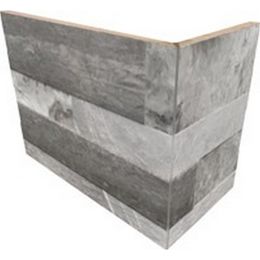 Au&szlig;enecke 'Tiffany' Feinsteinzeug grau 10 x 20 cm