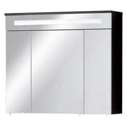 Fackelmann LED-Spiegelschrank 'Kara' anthrazit, wei&szlig; matt 79,5 x 70 x 22,5 cm