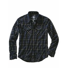 Herrlicher Herren Flanellhemd Clint Schwarz 100 % Baumwolle