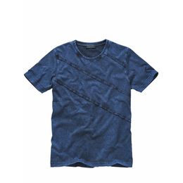 Mey & Edlich Mey & Edlich Herren Voller-Leben-T-Shirt Blau 100 % Baumwolle (bio)