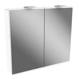 Fackelmann LED-Spiegelschrank 'Lima' wei&szlig; 80 x 71,2 x 15,3 cm