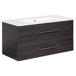 Fackelmann Waschbecken mit Unterschrank 'B.Perfekt' anthrazit 103 x 51 x 48 cm