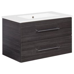 Fackelmann Waschbecken mit Unterschrank 'B.Perfekt' anthrazit 82 x 51 x 48 cm
