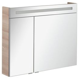 Fackelmann LED-Spiegelschrank 'B.Clever' braun 90 x 70,6 x 15,8 cm