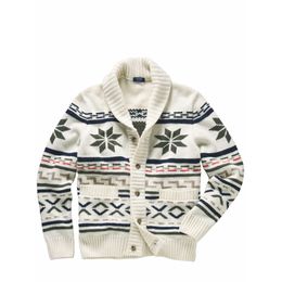 St. James Herren Strickjacke Sion Beige 100 % Wolle