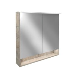 Fackelmann LED-Spiegelschrank 'B.Style' braun 80 x 81,2 x 15,3 cm