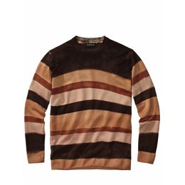 Mey & Edlich Mey & Edlich Herren Schafstreifen-Pulli Braun 100 % Schurwolle