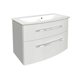 Fackelmann Waschbecken mit Unterschrank 'B.Style' wei&szlig; gl&auml;nzend 83,2 x 54,3 x 46 cm