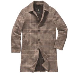 Mey & Edlich Mey & Edlich Herren Glen-Milano-Mantel Braun 76 % Polyester, 20 % Wolle, 4 % andere Fasern