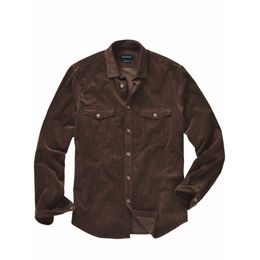Mey & Edlich Mey & Edlich Herren Samtrippen-Cordhemd Blau 75 % Baumwolle, 23 % Lyocell, 2 % Elasthan